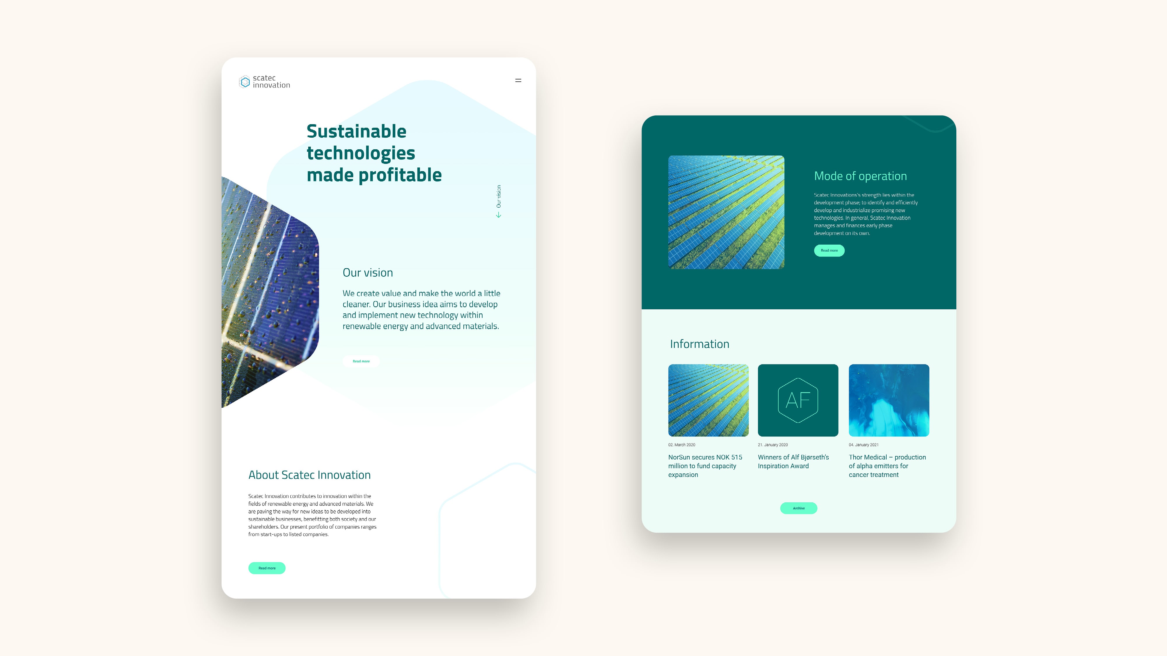 Nye nettsider for Scatec Innovation og deres datterselskaper | NXT Oslo