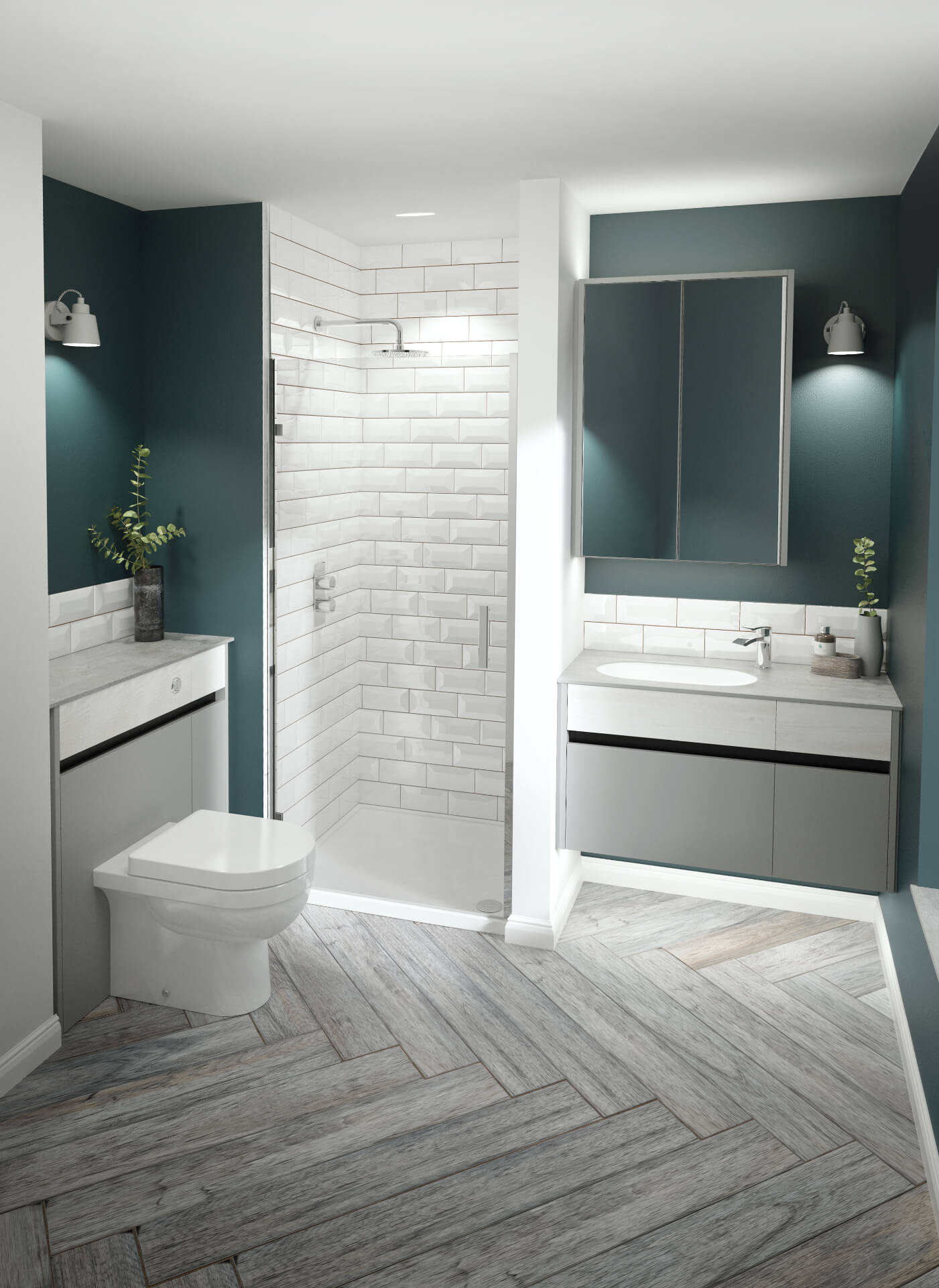 Contemporary Fitted Bathroom Furniture fitted by MB Kitchens & Bathrooms