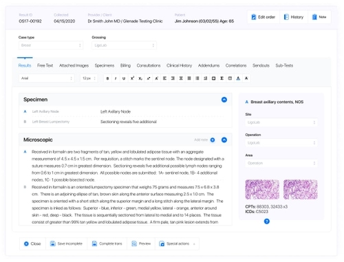 Pathology solutions | histology specimen tracking system
