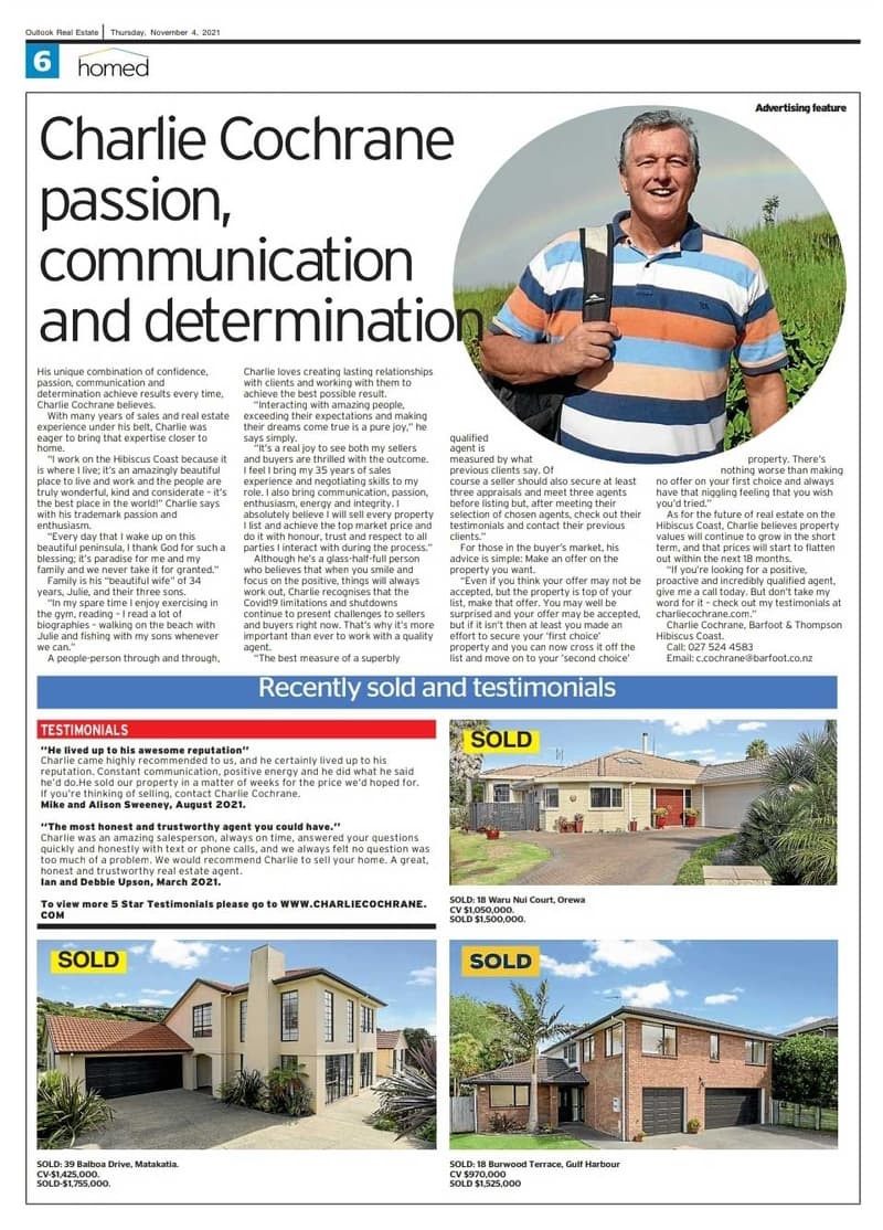 Charlie Cochrane - Real Estate Professional - Barfoot and Thompson