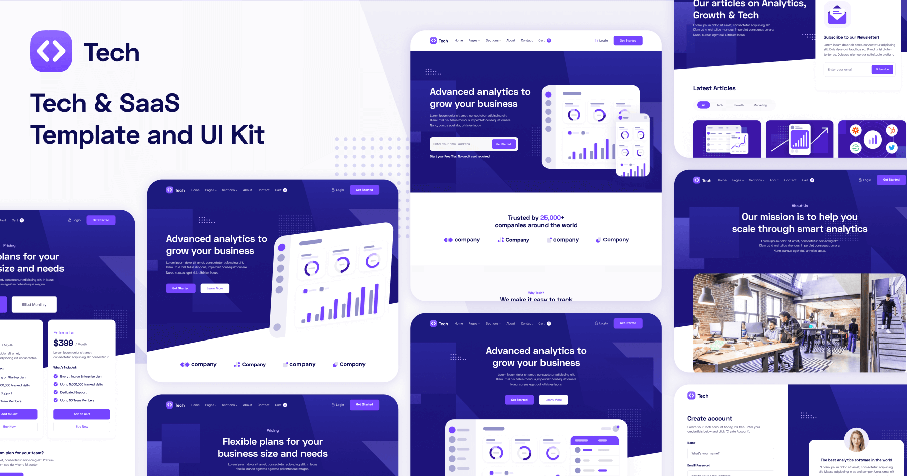Tech And SaaS Webflow Template UI Kit Tech BRIX Templates