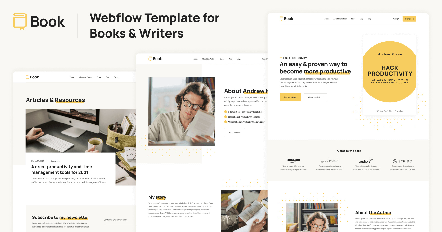 Author & Book Webflow Template - Book | BRIX Templates