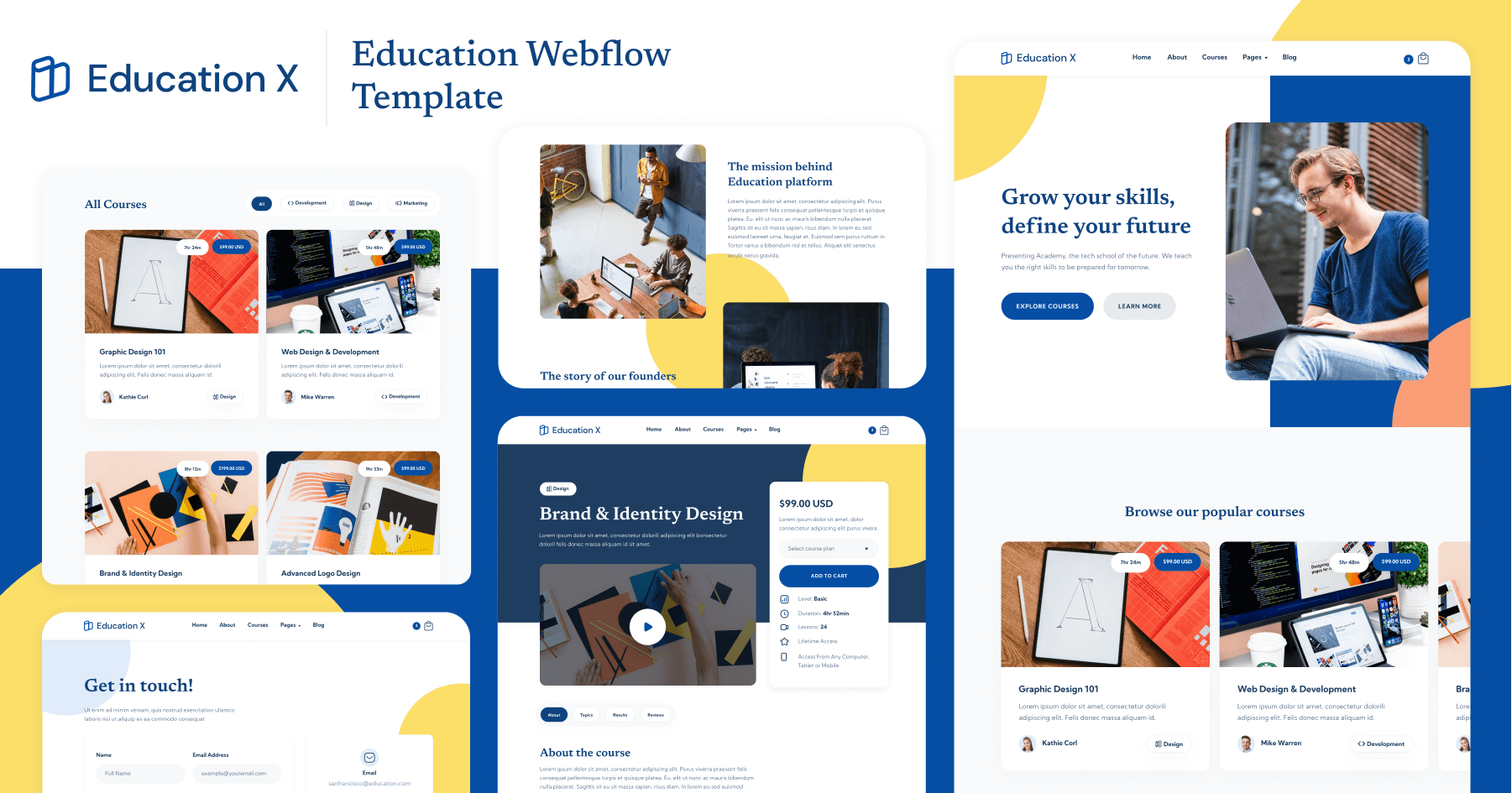 Education Webflow Template - Education X | BRIX Templates