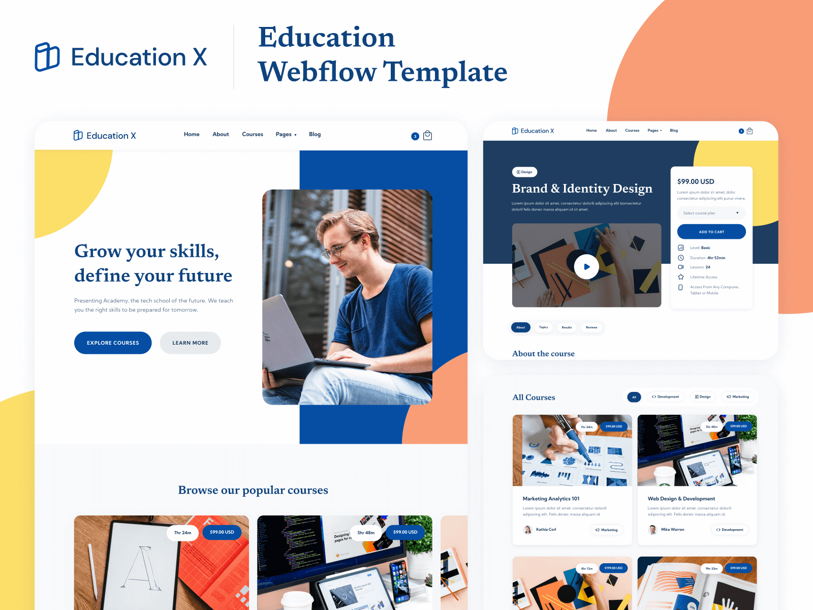 Education Webflow Template Education X BRIX Templates