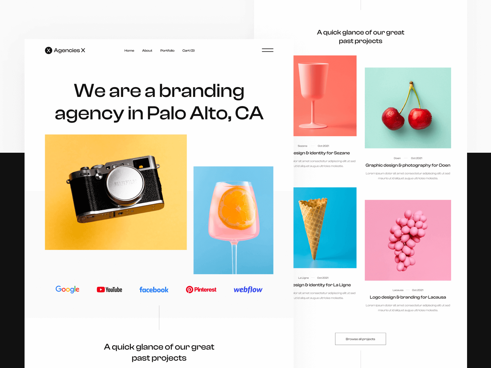 Creative Agency Webflow Template UI Kit Agencies X BRIX Templates