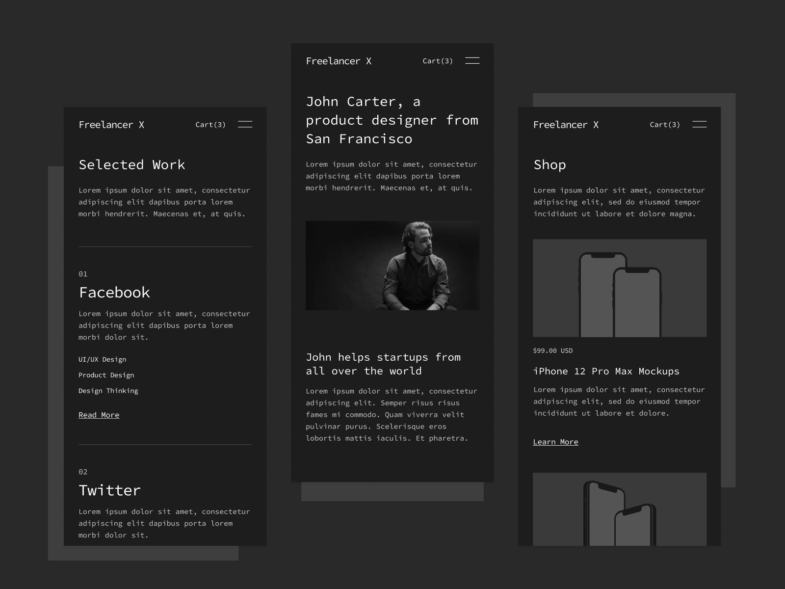 Freelancer Portfolio Webflow Template - Freelancer X | BRIX Templates