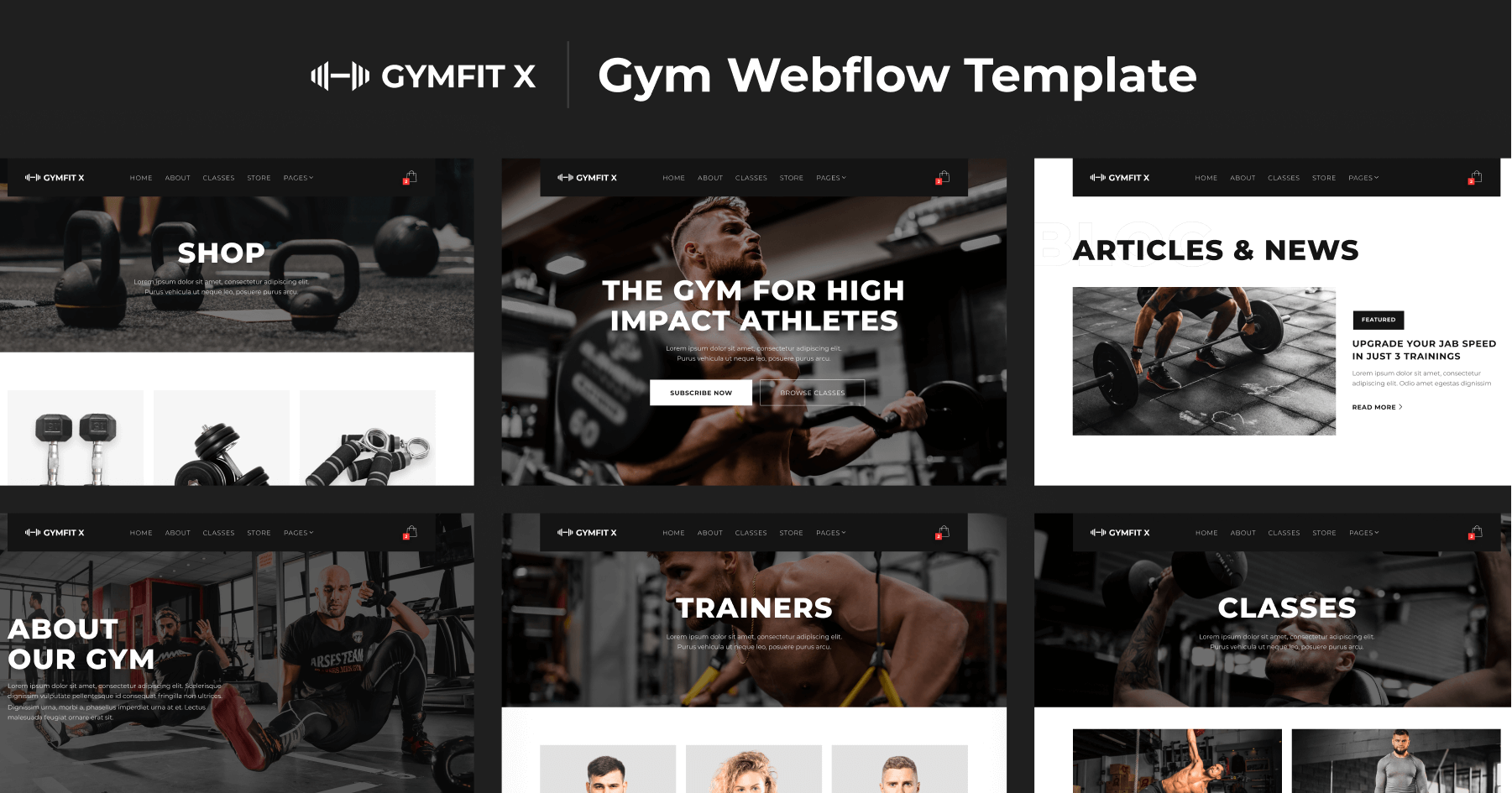 Fitness Coach & Gym Webflow Template - Gymfit X | BRIX Templates