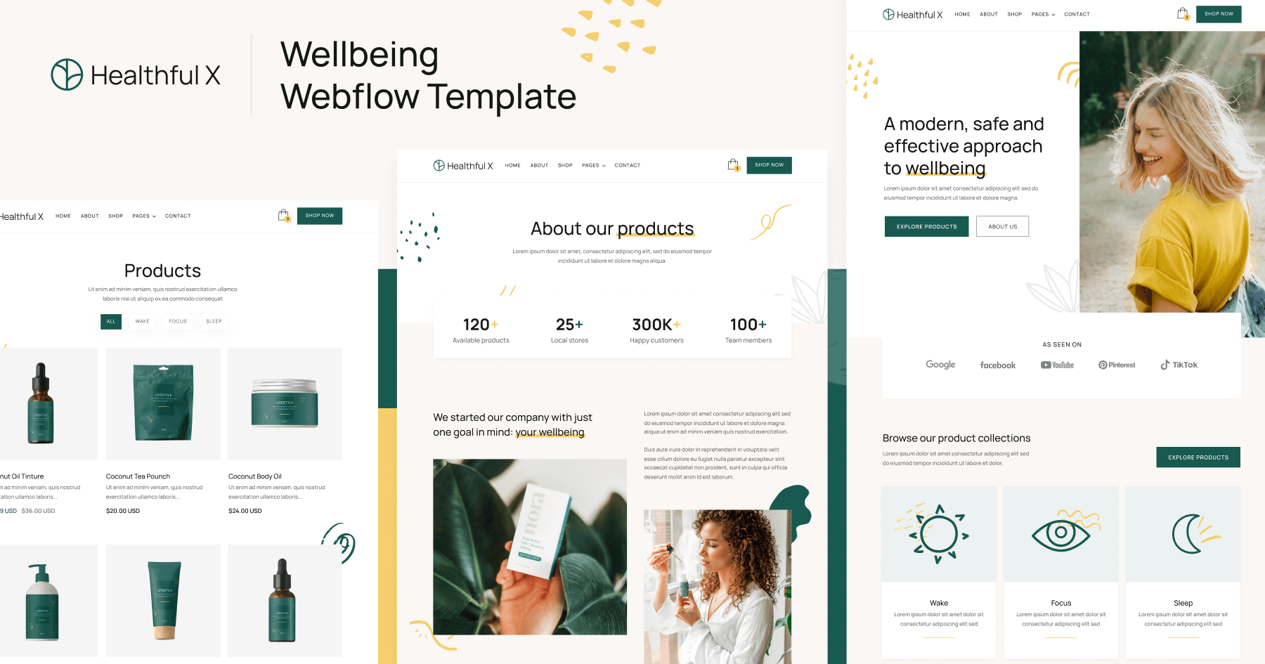 Health & Wellness Store Webflow Template - Healthful X | BRIX Templates