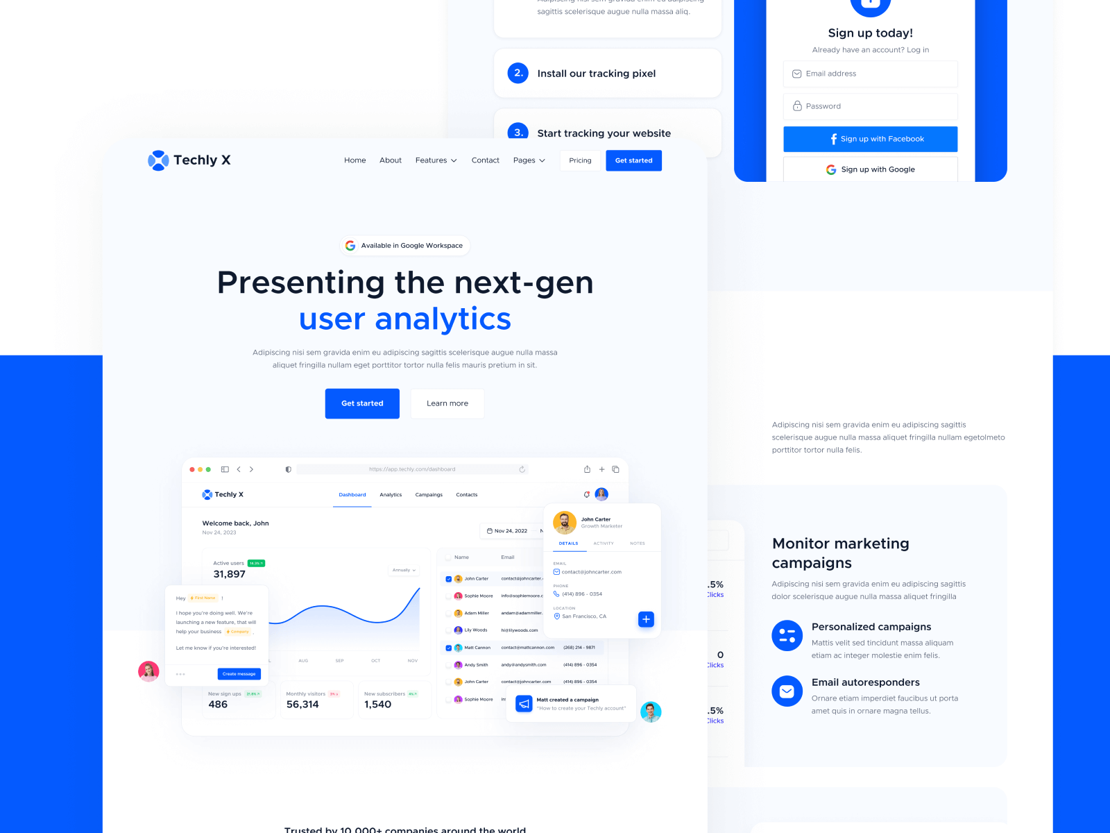B2B SaaS Webflow Template Techplus X BRIX Templates