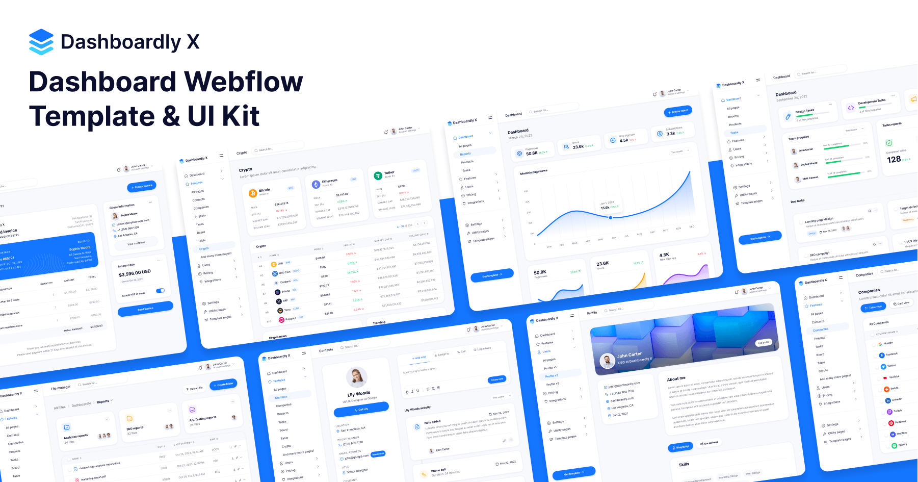 Dashboard Webflow Template & UI Kit - Dashly X | BRIX Templates