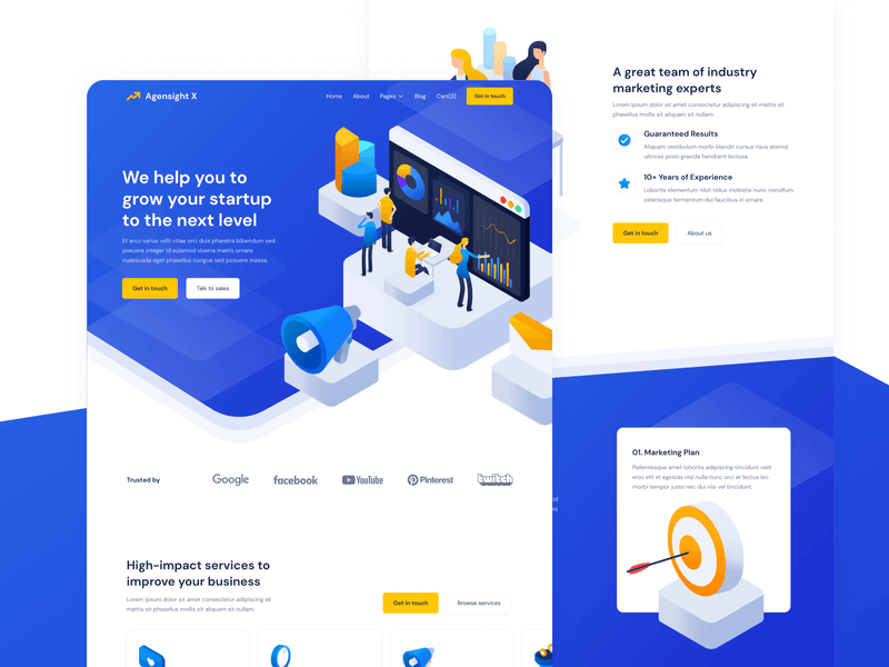 Inbound Marketing Agency Webflow Template - Studiopro X | BRIX Templates
