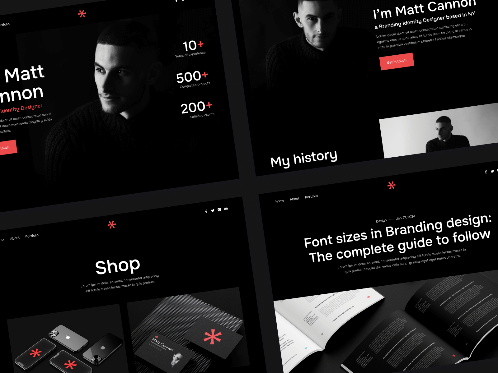 Dark Mode Portfolio Webflow Template - Darkfolio X | BRIX Templates