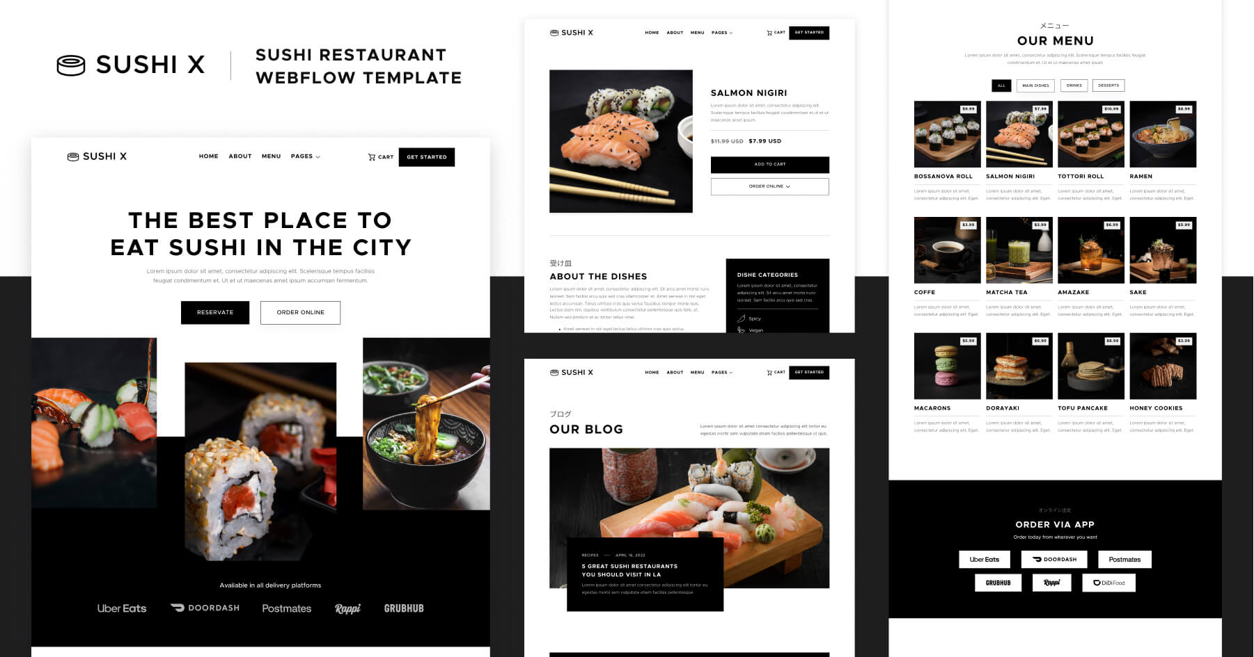 Sushi Restaurant Webflow Template - Sushi X | BRIX Templates