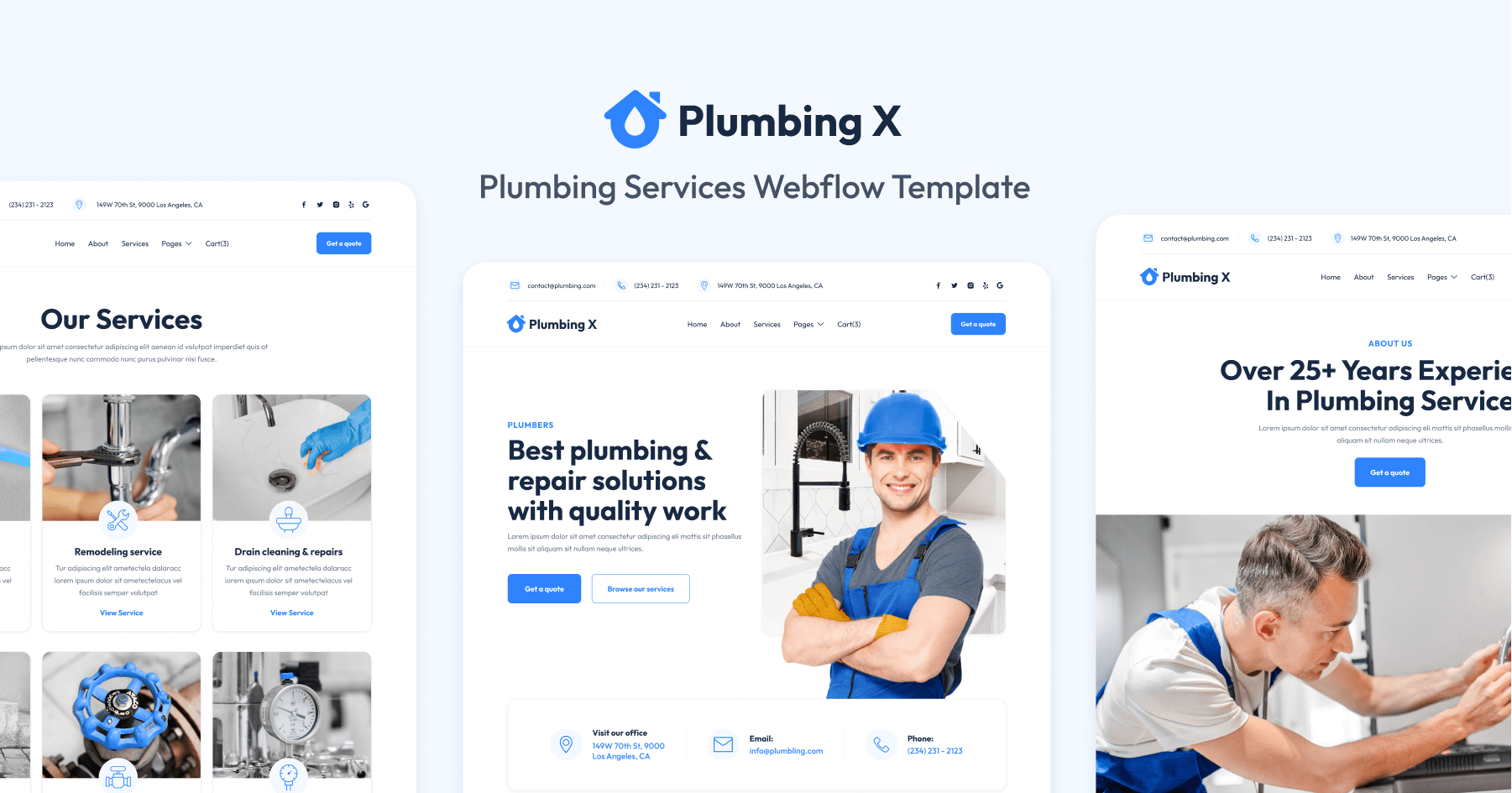 Plumbing Webflow Template - Plumbing X | BRIX Templates