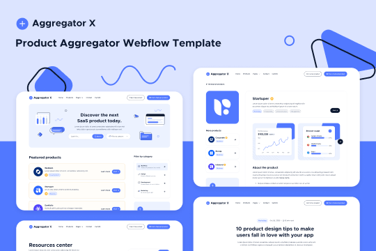 Product Discovery Webflow Template - Aggregator X | BRIX Templates