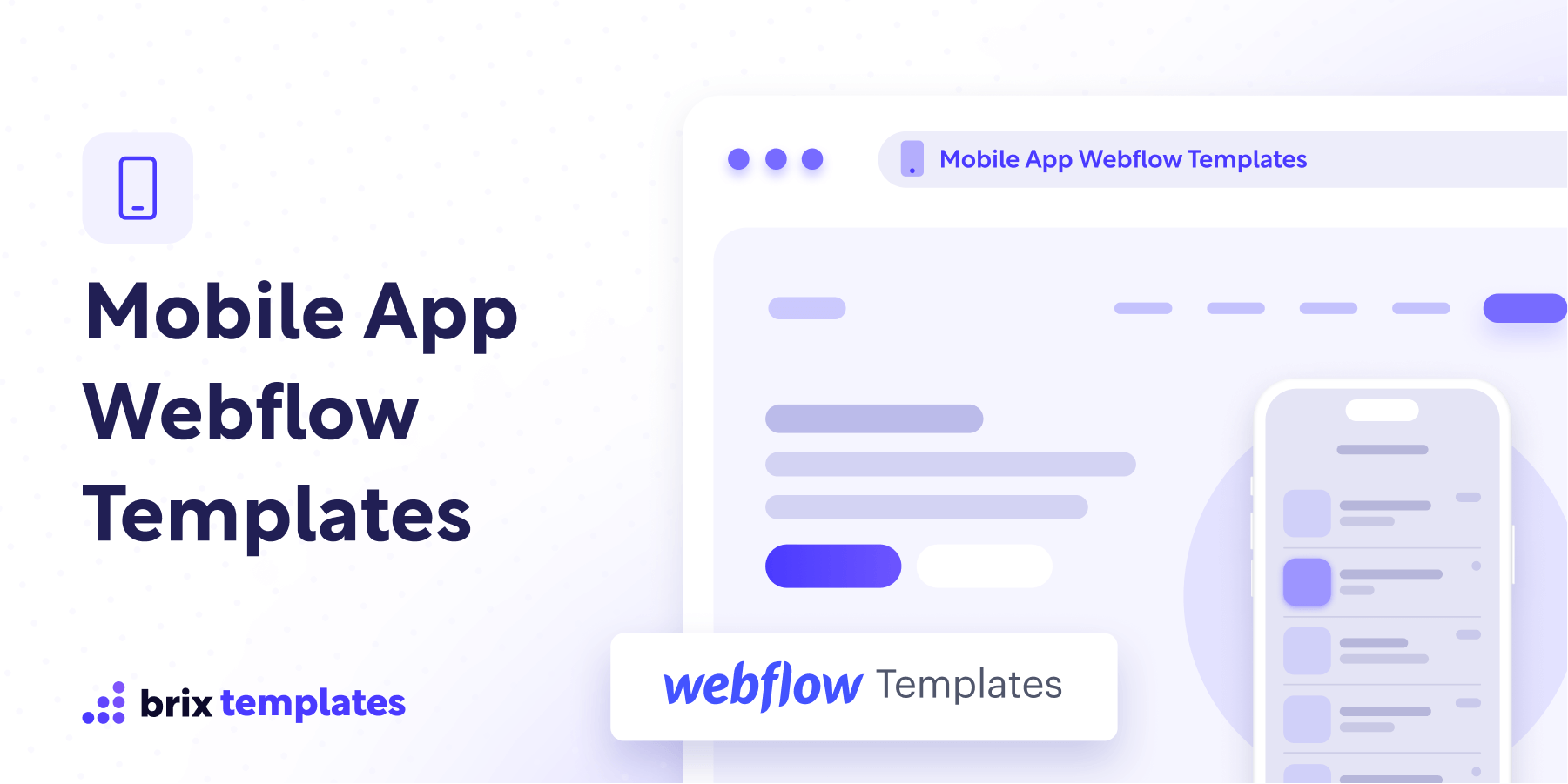 6+ Mobile App Webflow Templates | BRIX Templates
