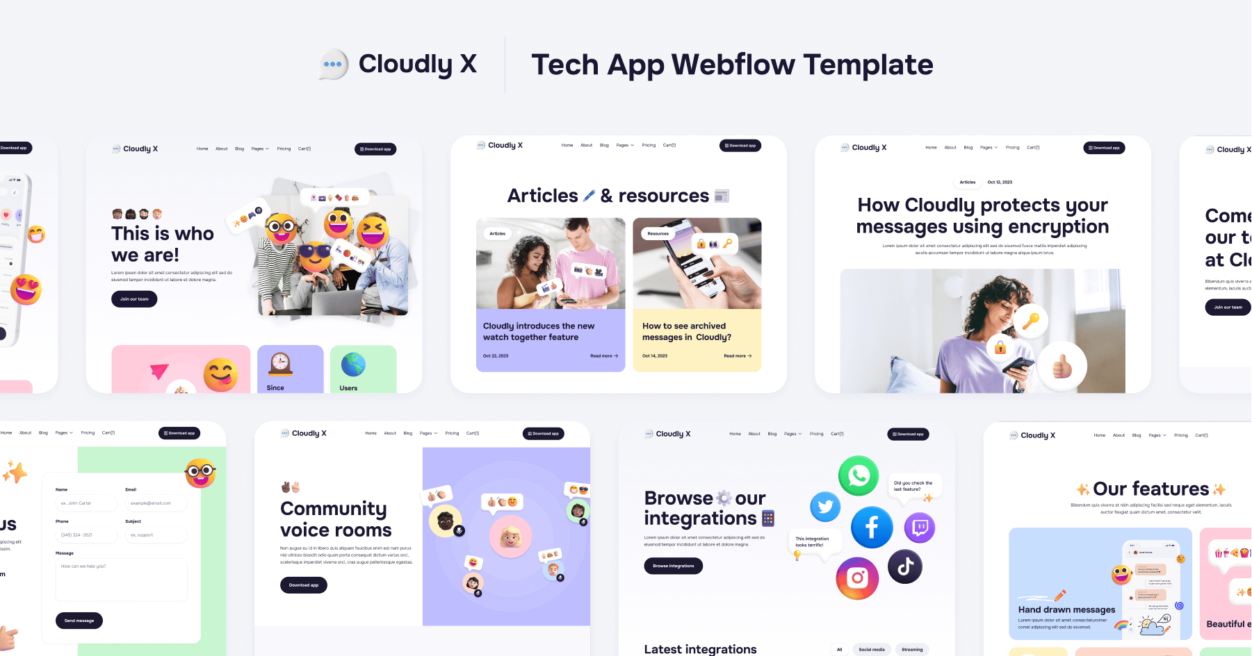 Tech App Webflow Template - Cloudly X | BRIX Templates