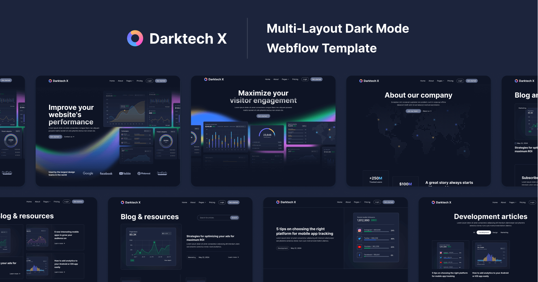 Dark Mode Webflow Template - Darktech X | BRIX Templates