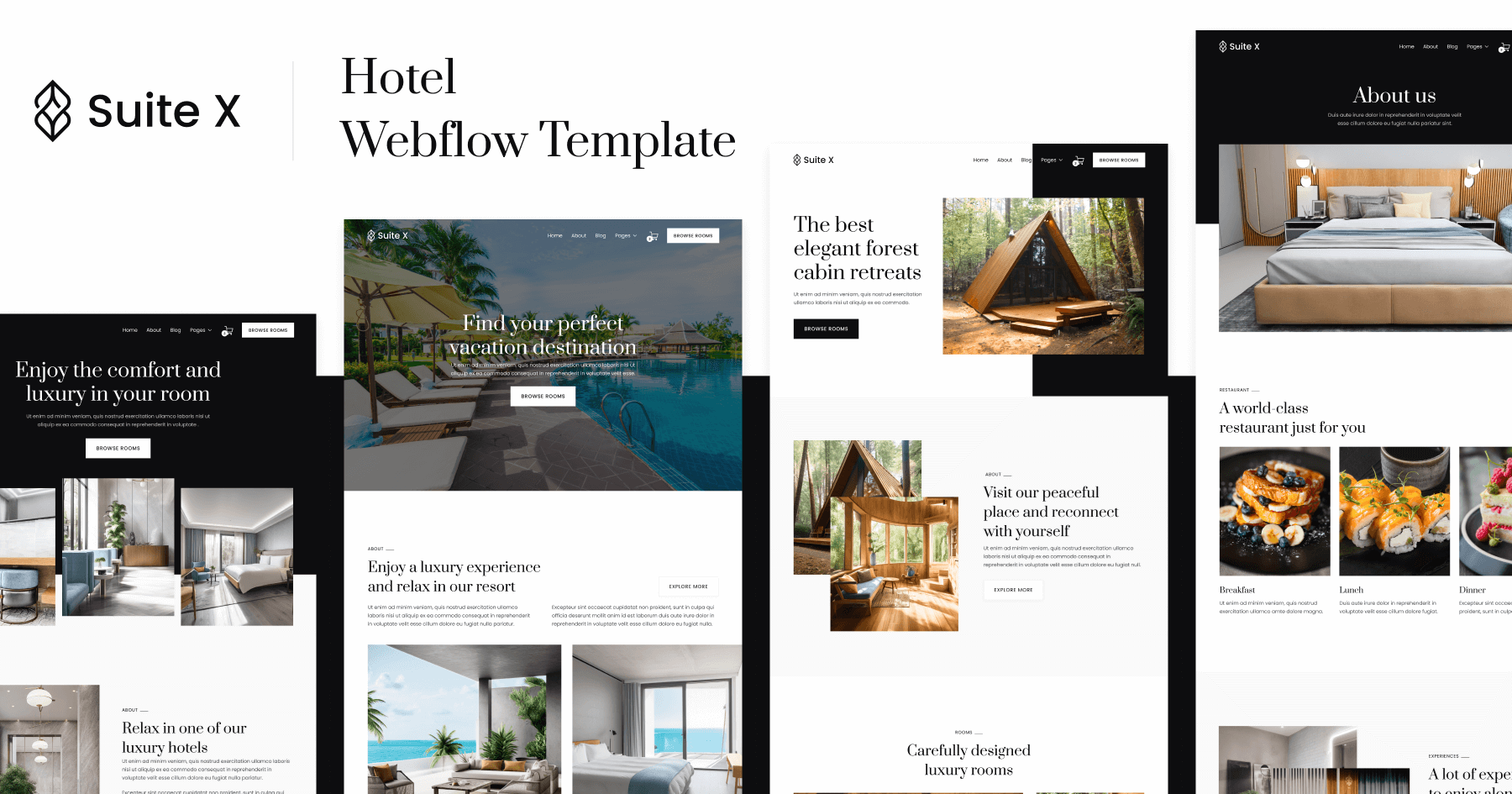 Hotel Webflow Template - Suite X | BRIX Templates