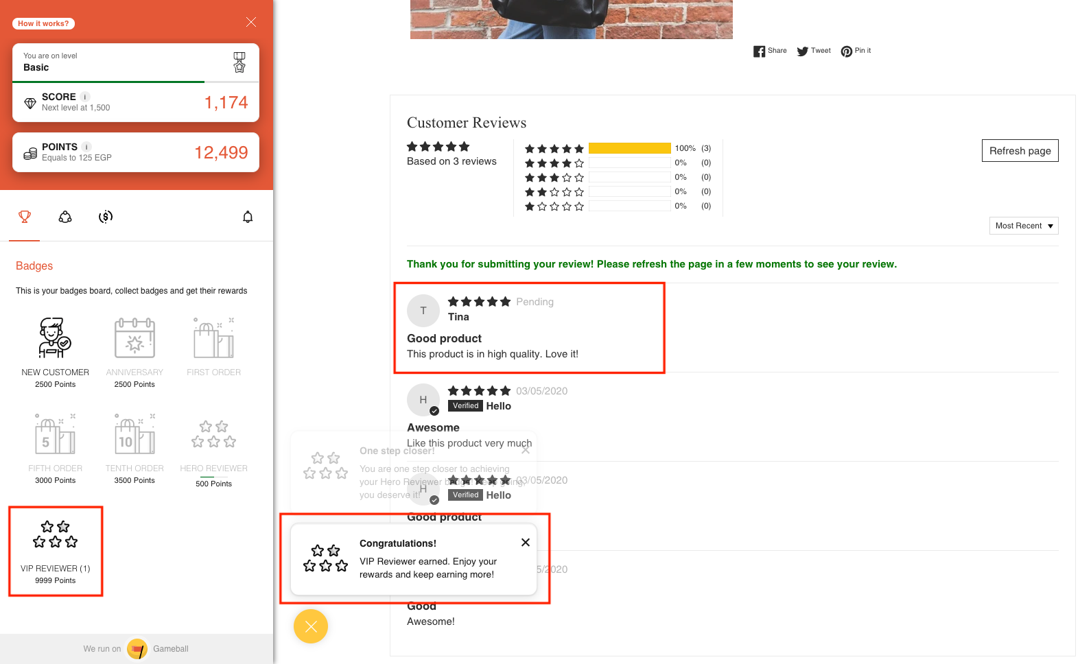 New Integration: Gameball - Gamified Loyalty and Badges