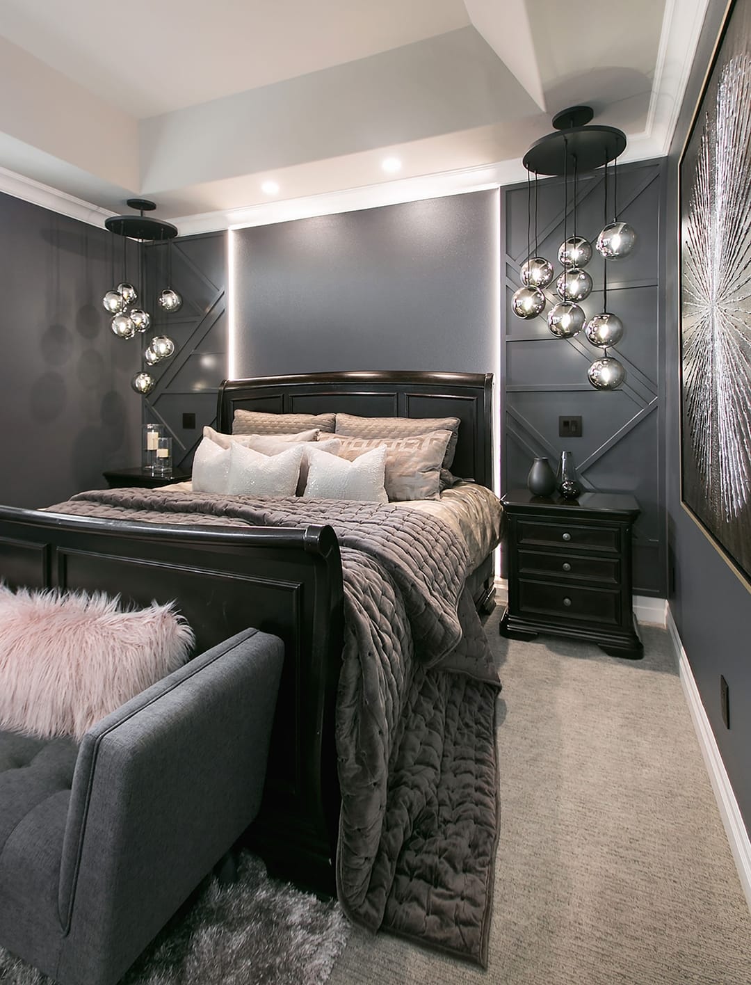 Posh and Moody Master Bedroom Makeover | TANNA BY DESIGN®