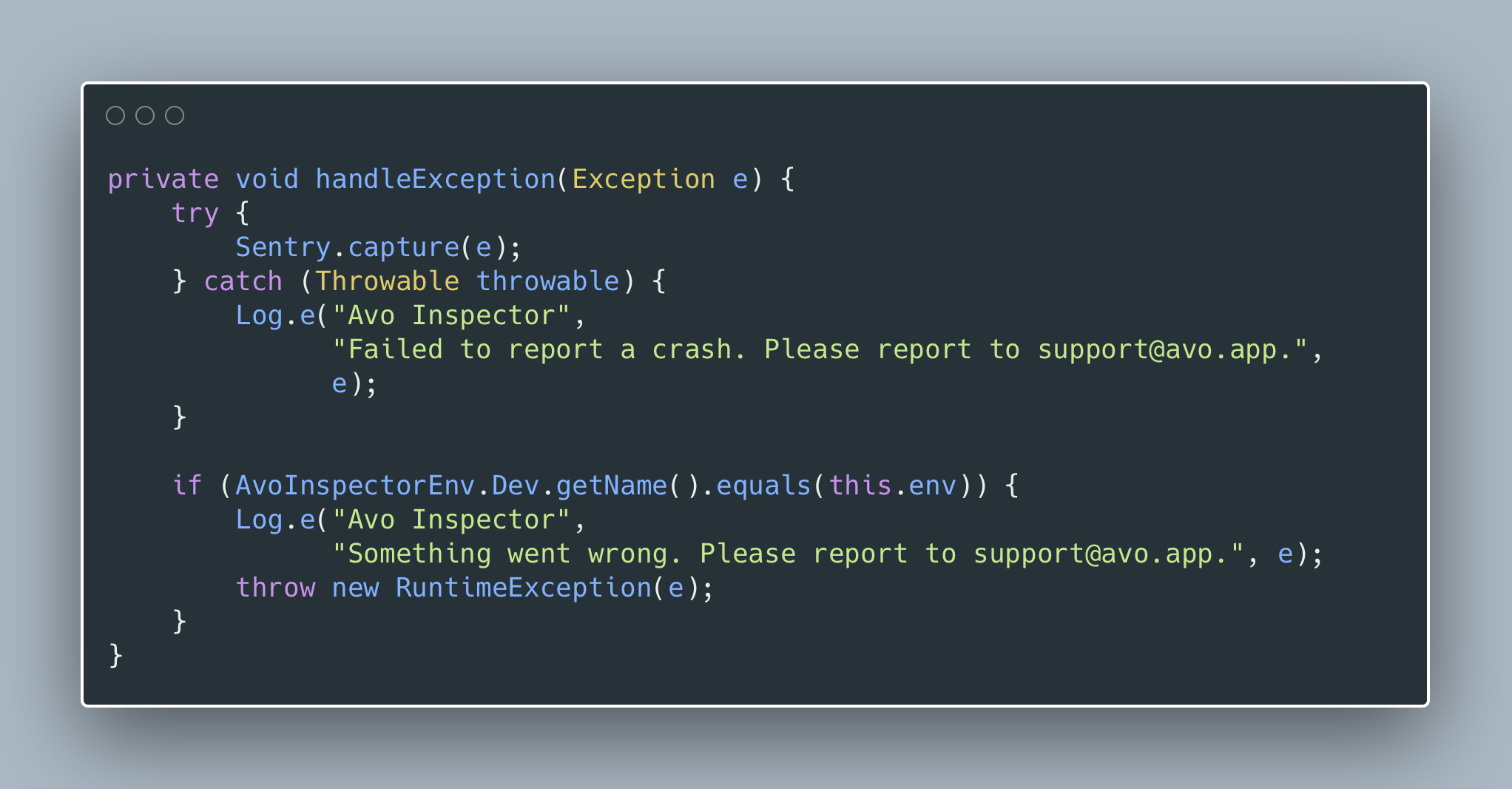 An easy way to collect crash reports in our Android libraries