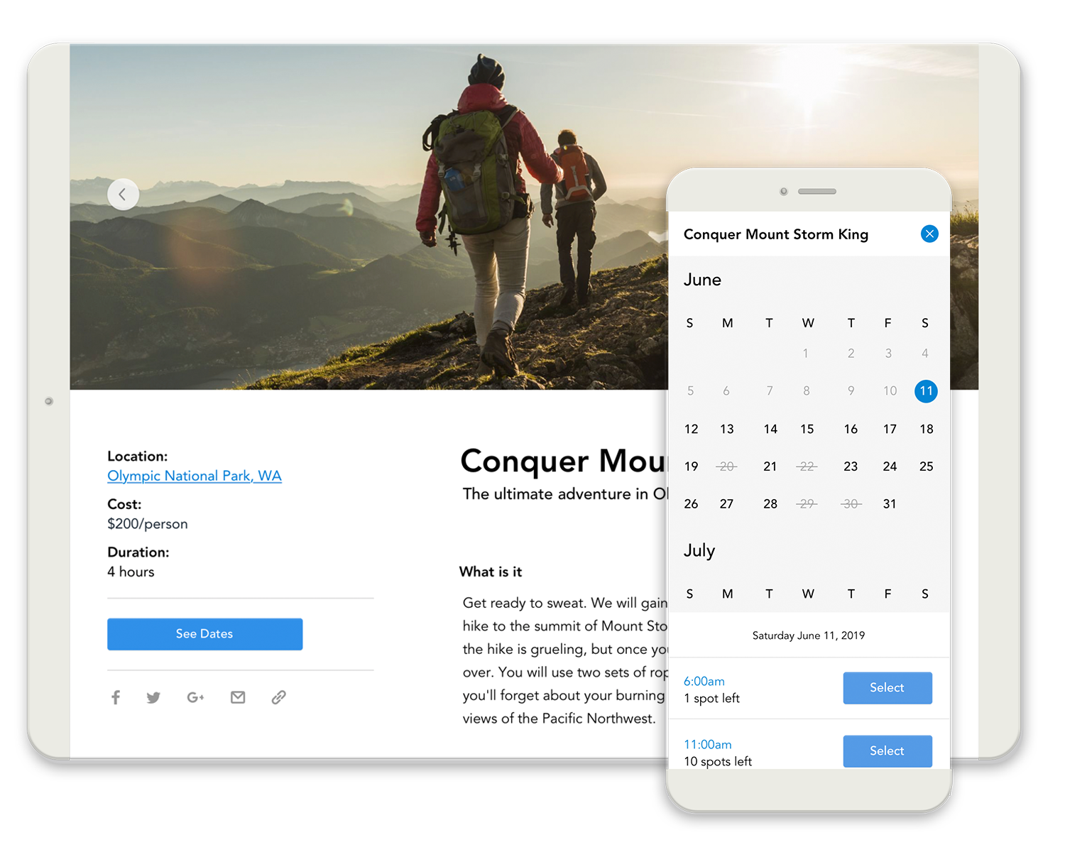 Experiences App — Start selling your experiences