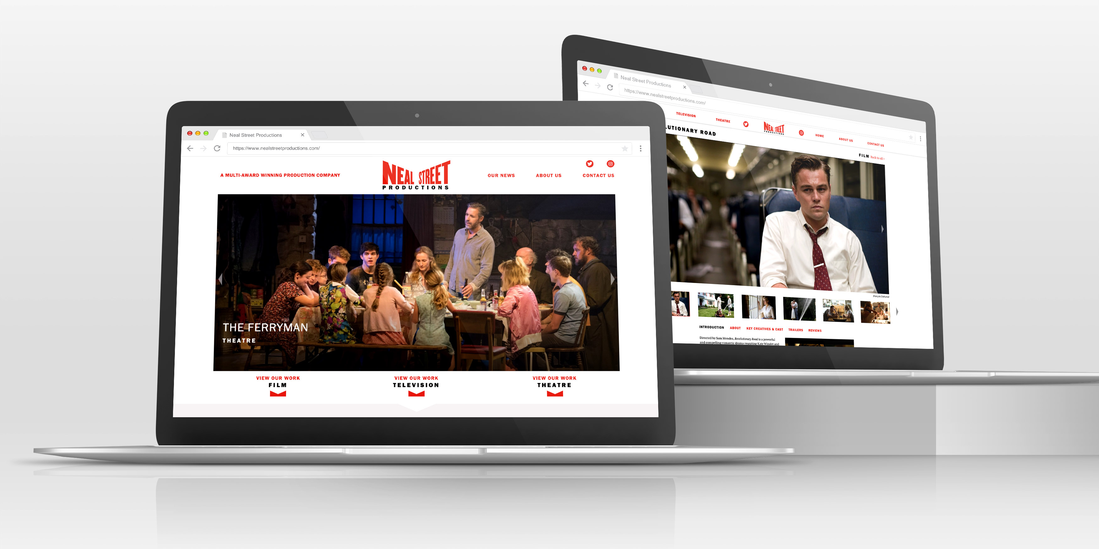 n9design | Neal Street Productions | website.