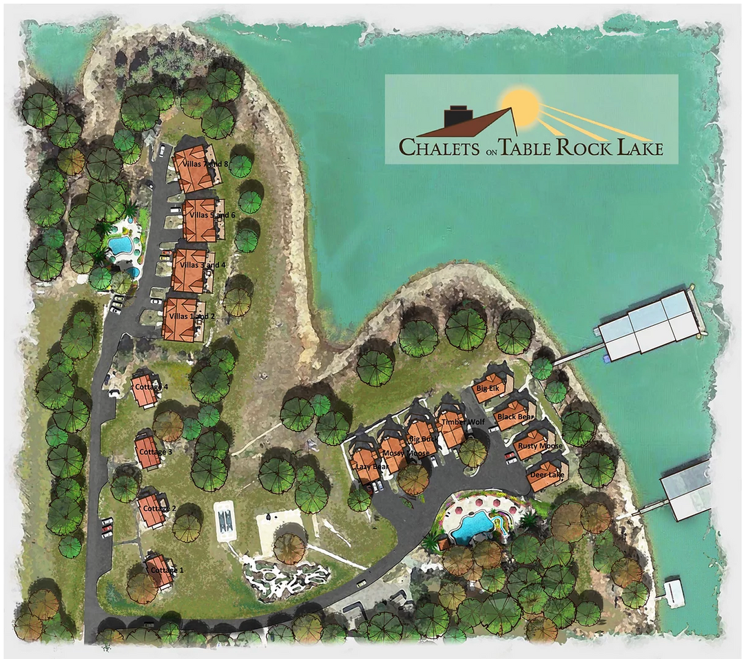 Map of The Resort | Chalets of the Lake | Branson, MO