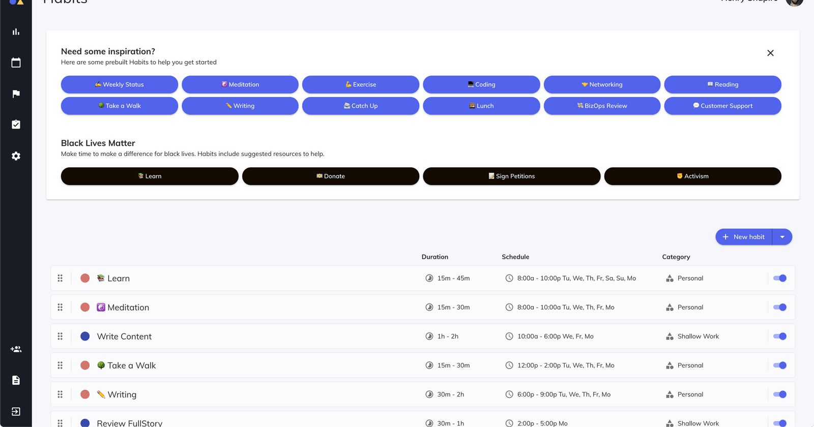 Introducing Habits: smart, automatic time blocking for your routines ...