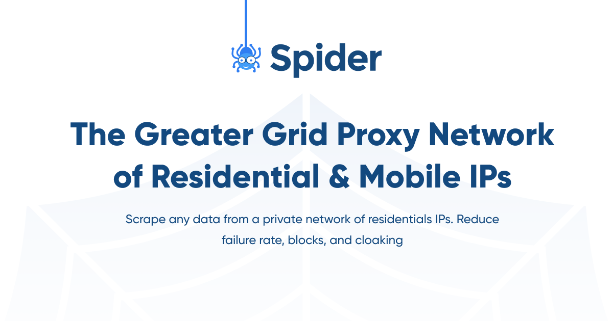 Residential Proxies & API - Millions of IPs | Spider.com