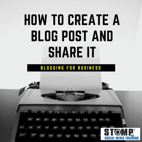 STOMP Blog | How to Create a Blog Post and Share It