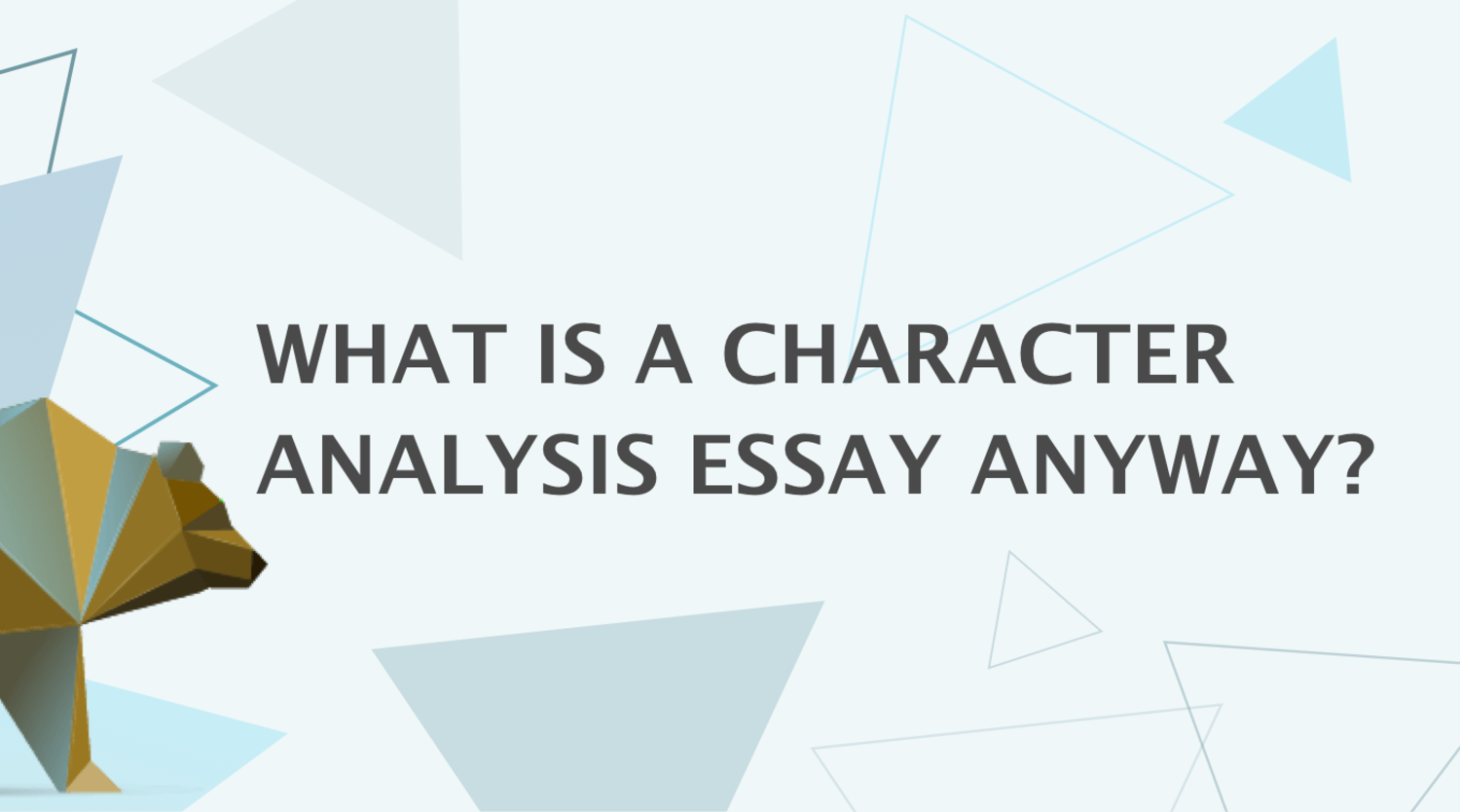 How To Write A Character Analysis Essay EssayHub