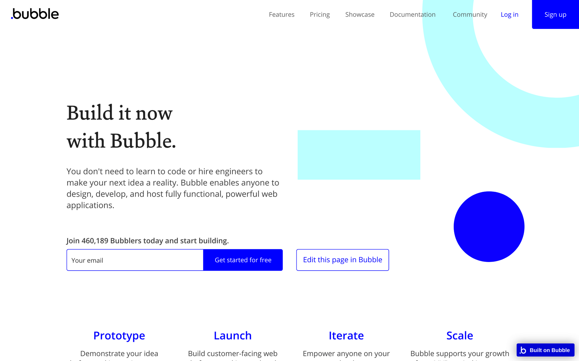 Bubble: No-code tool for Web builders