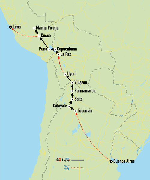 Buenos Aires to Lima - High Andes & Machu Picchu