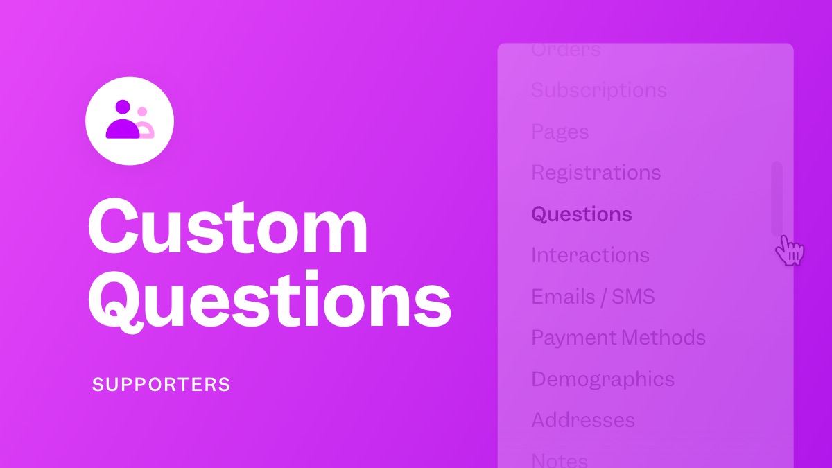 Custom Questions Lesson | Funraise University