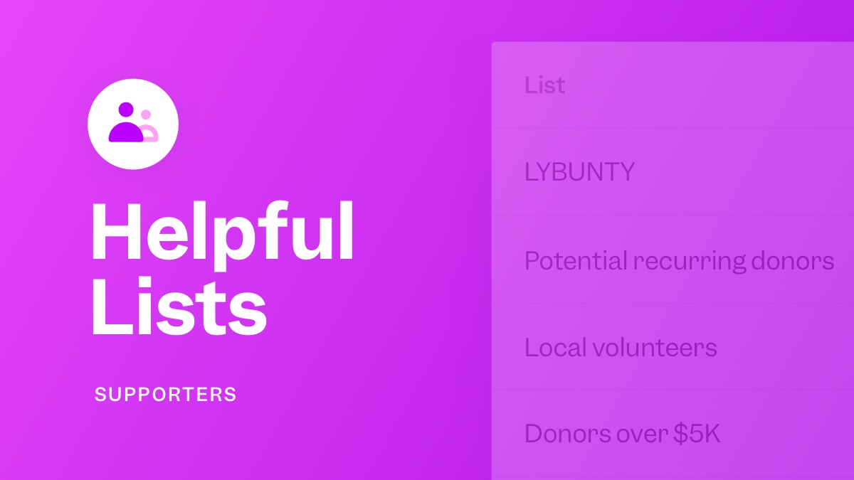 Helpful Lists Lesson | Funraise University