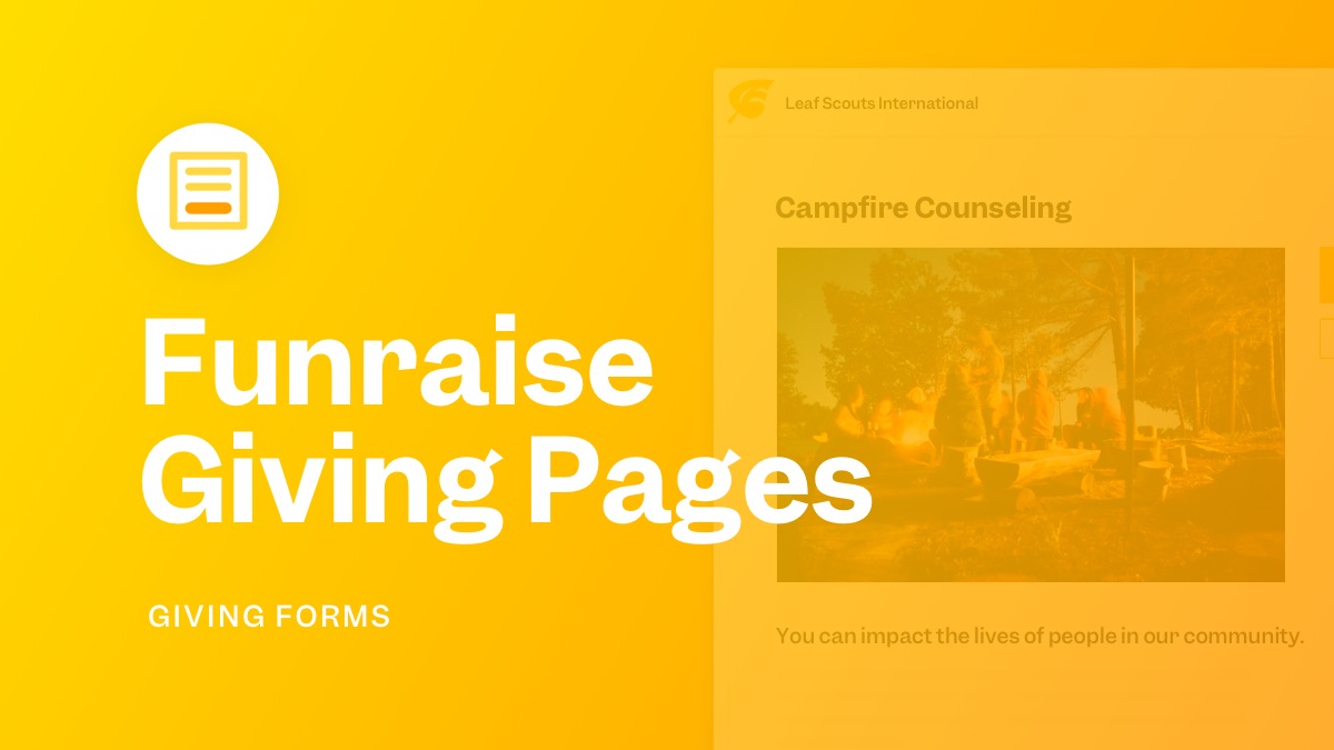 Giving Pages Lesson | Funraise University