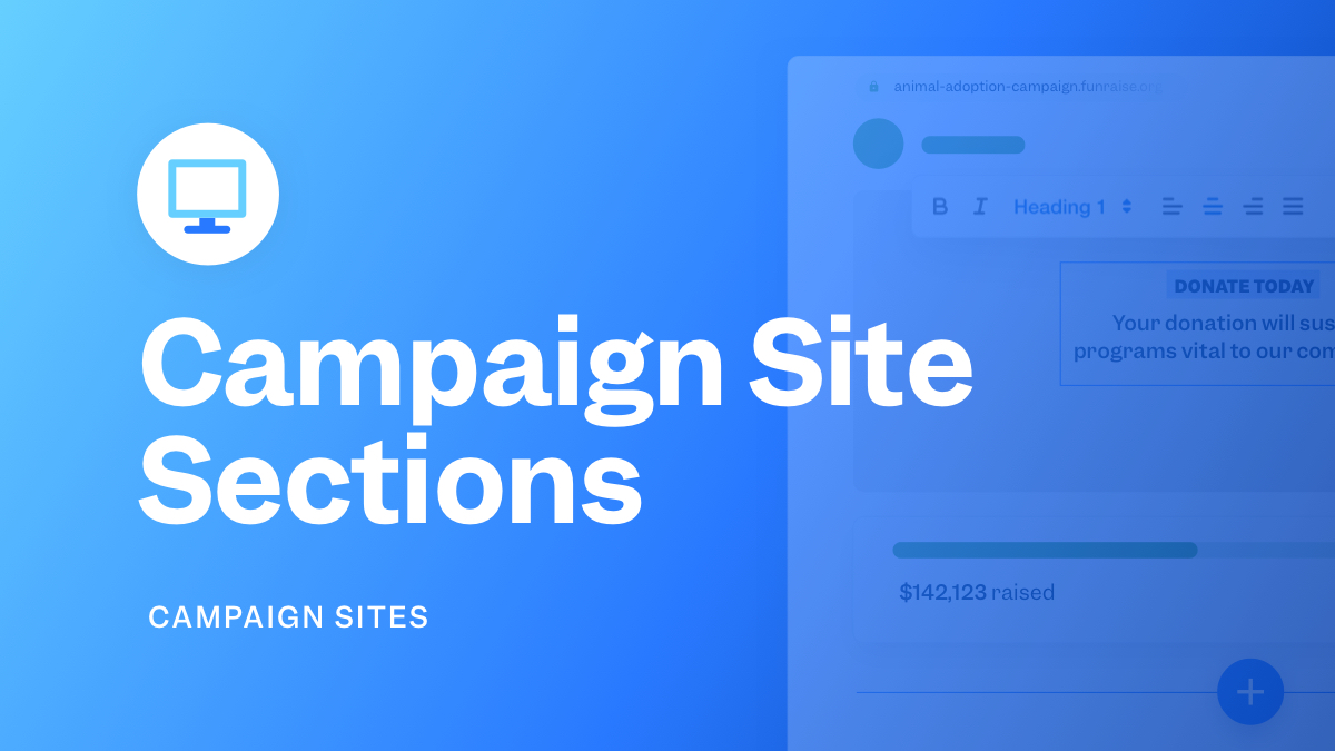 Page Sections Lesson | Funraise University