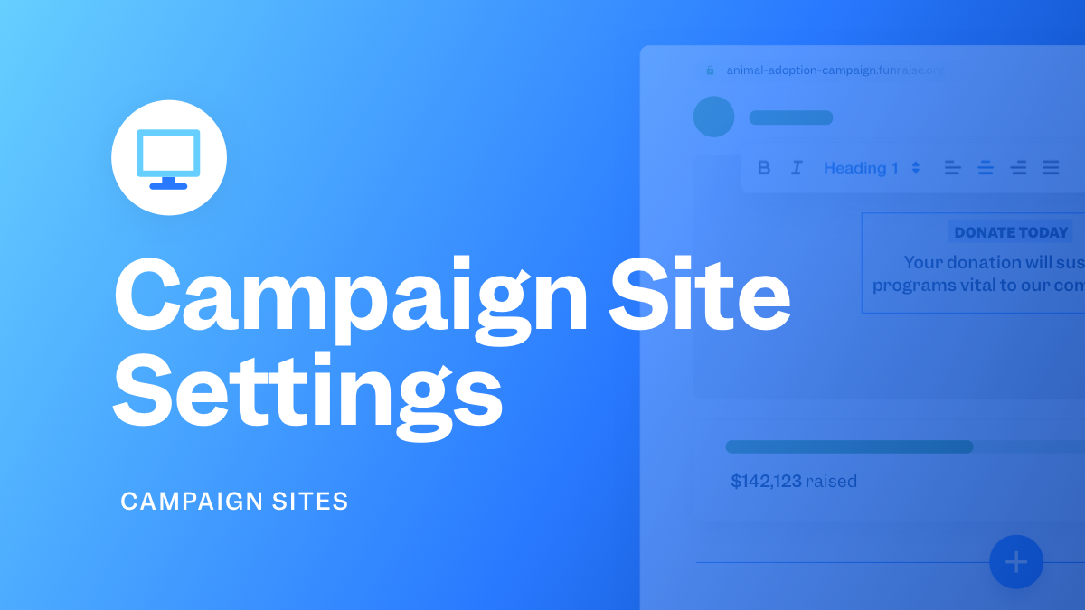 Site Settings Lesson | Funraise University