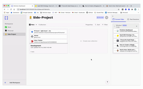 Save multiple tabs in chrome | Partizion
