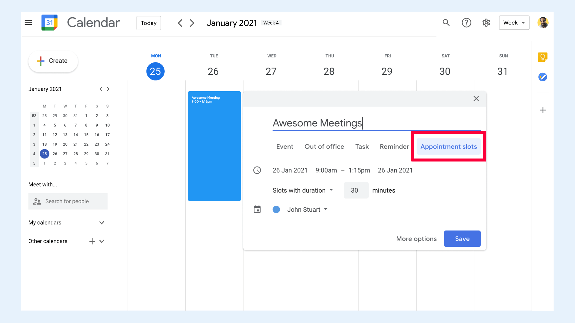 Create And Share A Google Calendar