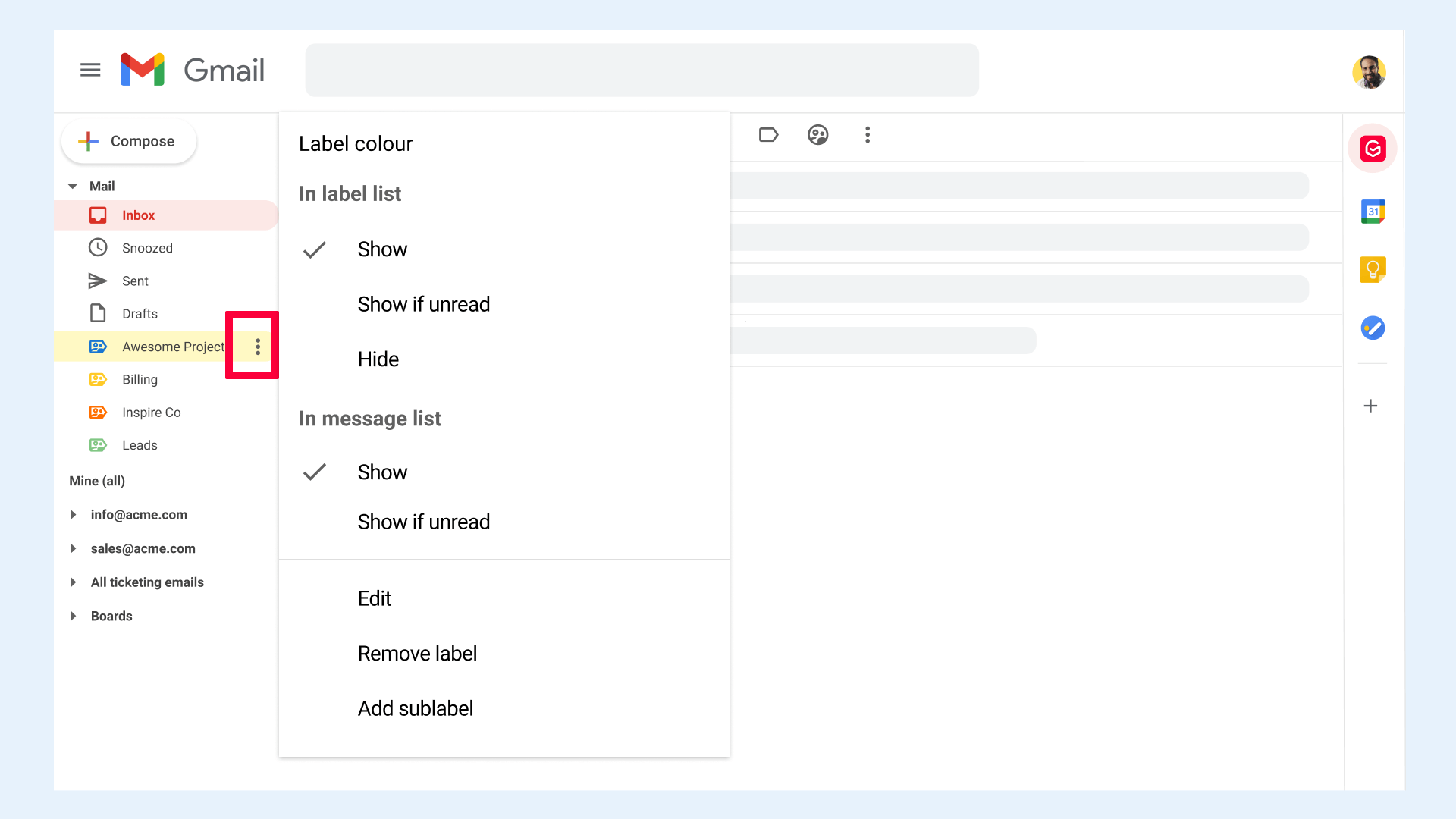 K b t Hatalmas Kerek Gmail Change Automatic Labeling V szon Figyelem