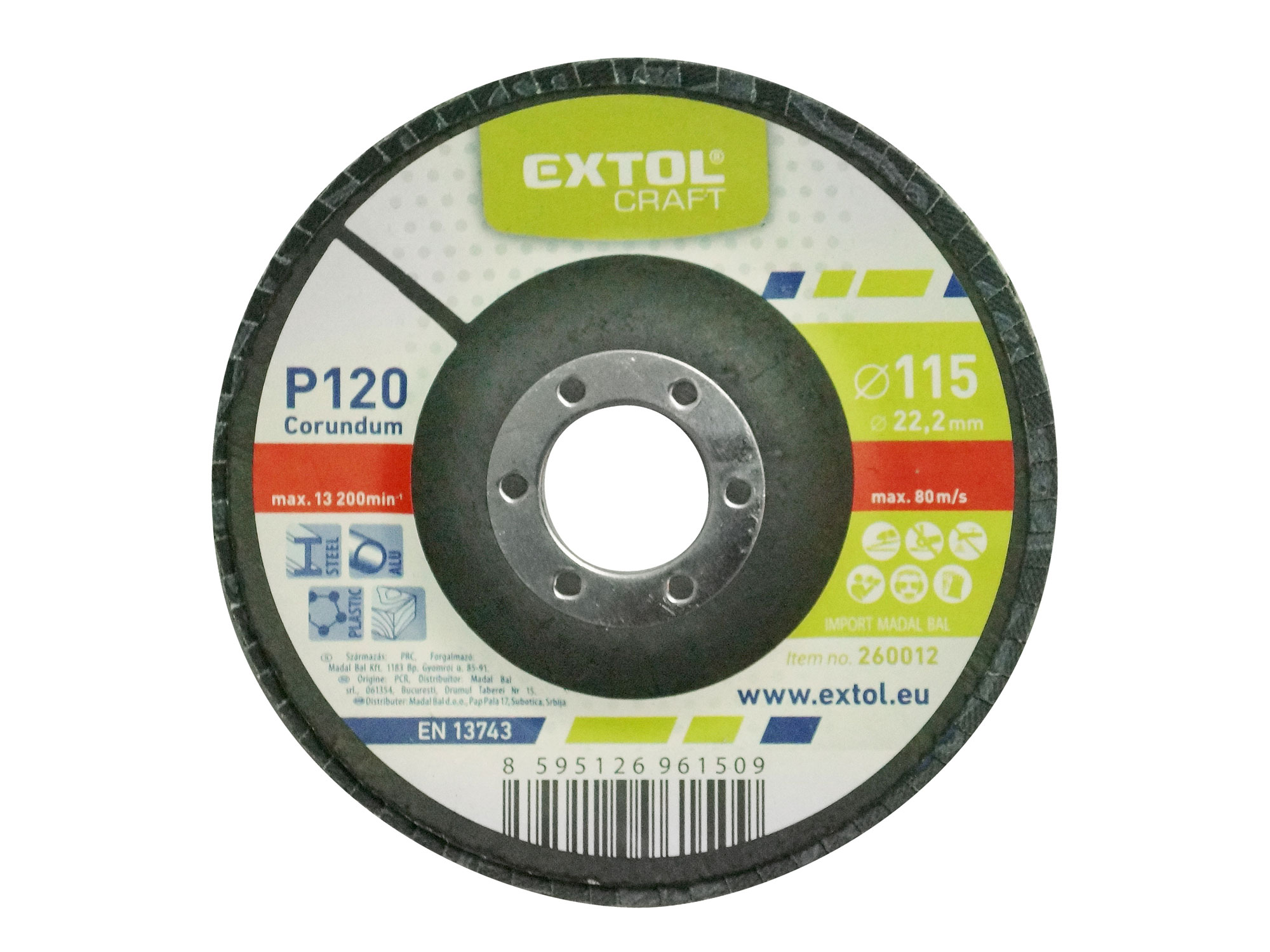 Abrasive flap disc, inclined ,115mm P60, zirconium