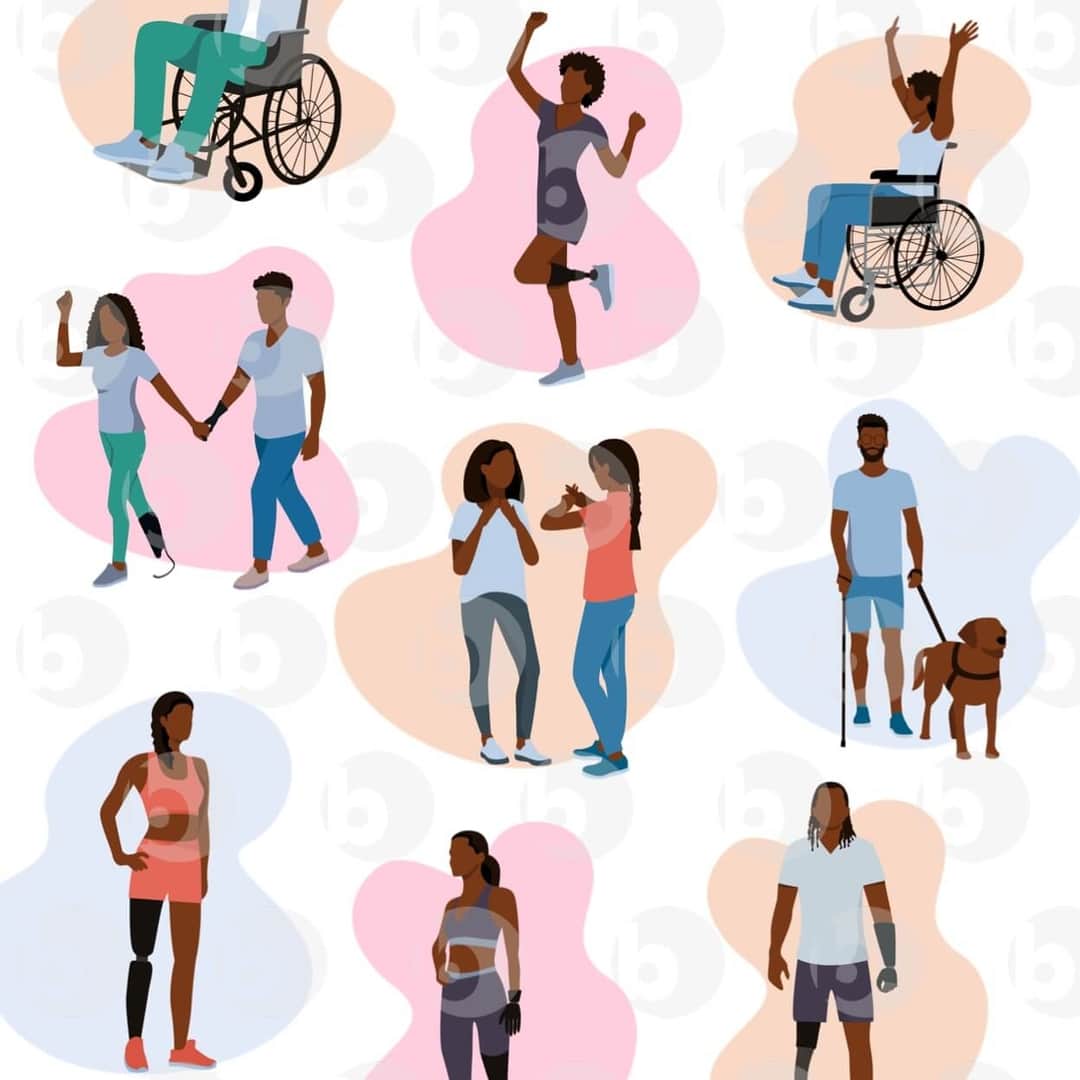 The Disability Illustration Pack | Black Illustrations