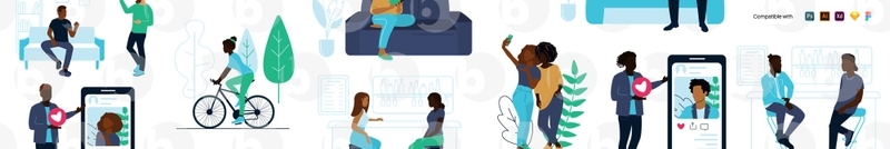 Life is Good - Illustration Pack | Black Illustrations