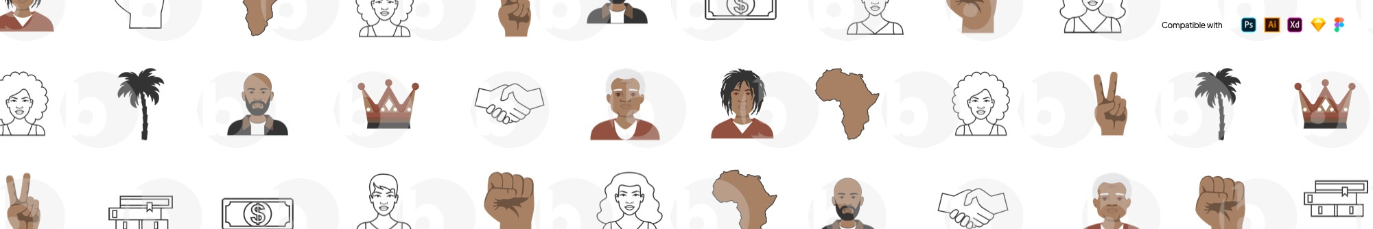 The Super Dope Icon Pack | Black Illustrations
