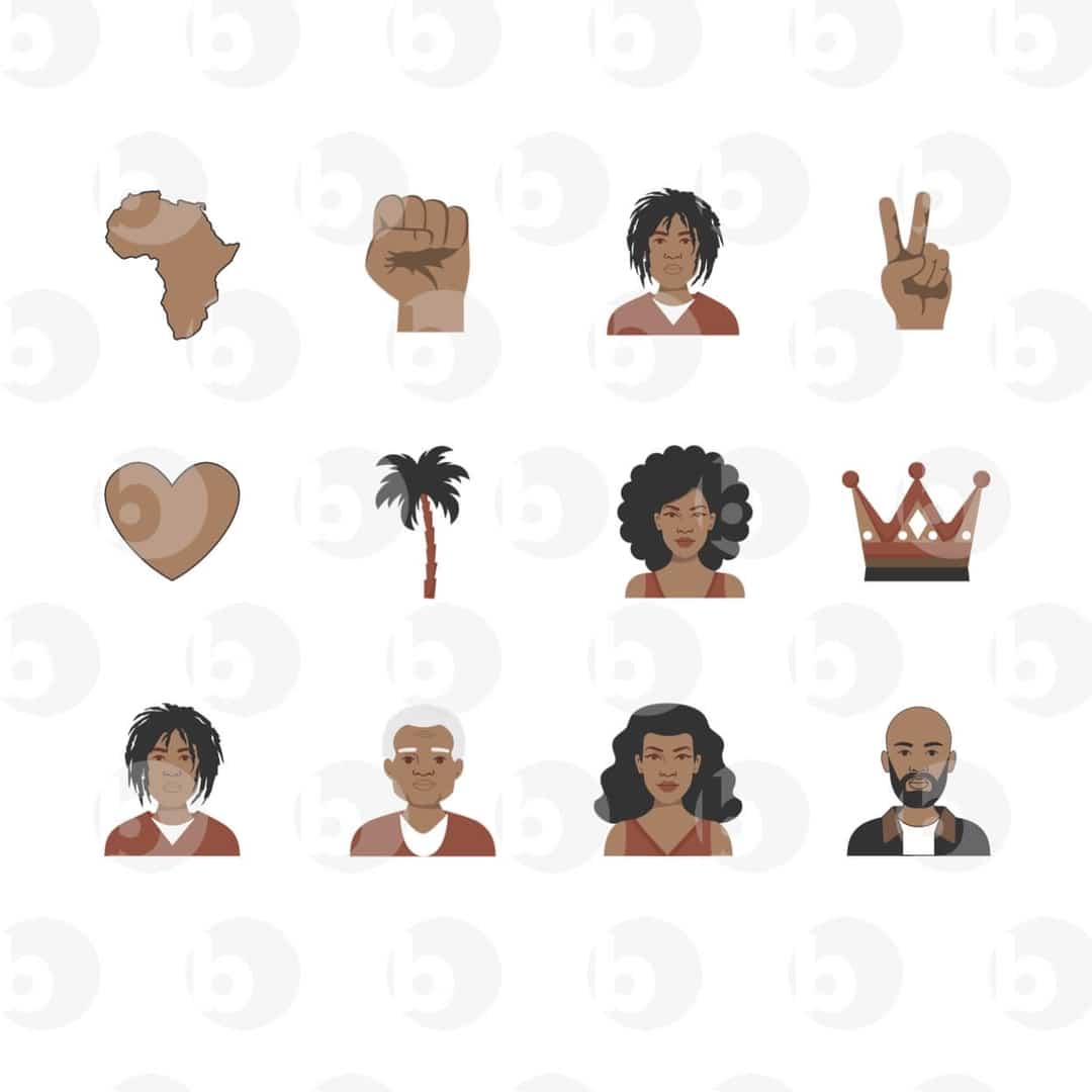 The Super Dope Icon Pack | Black Illustrations