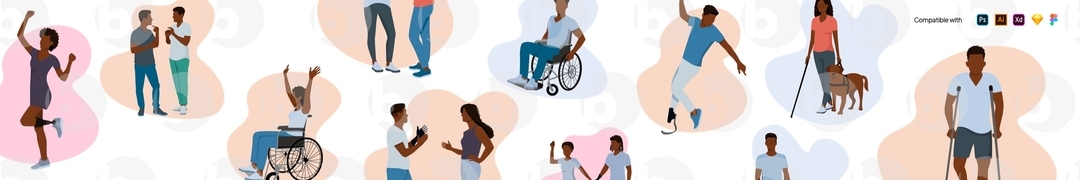 The Disability Illustration Pack | Black Illustrations