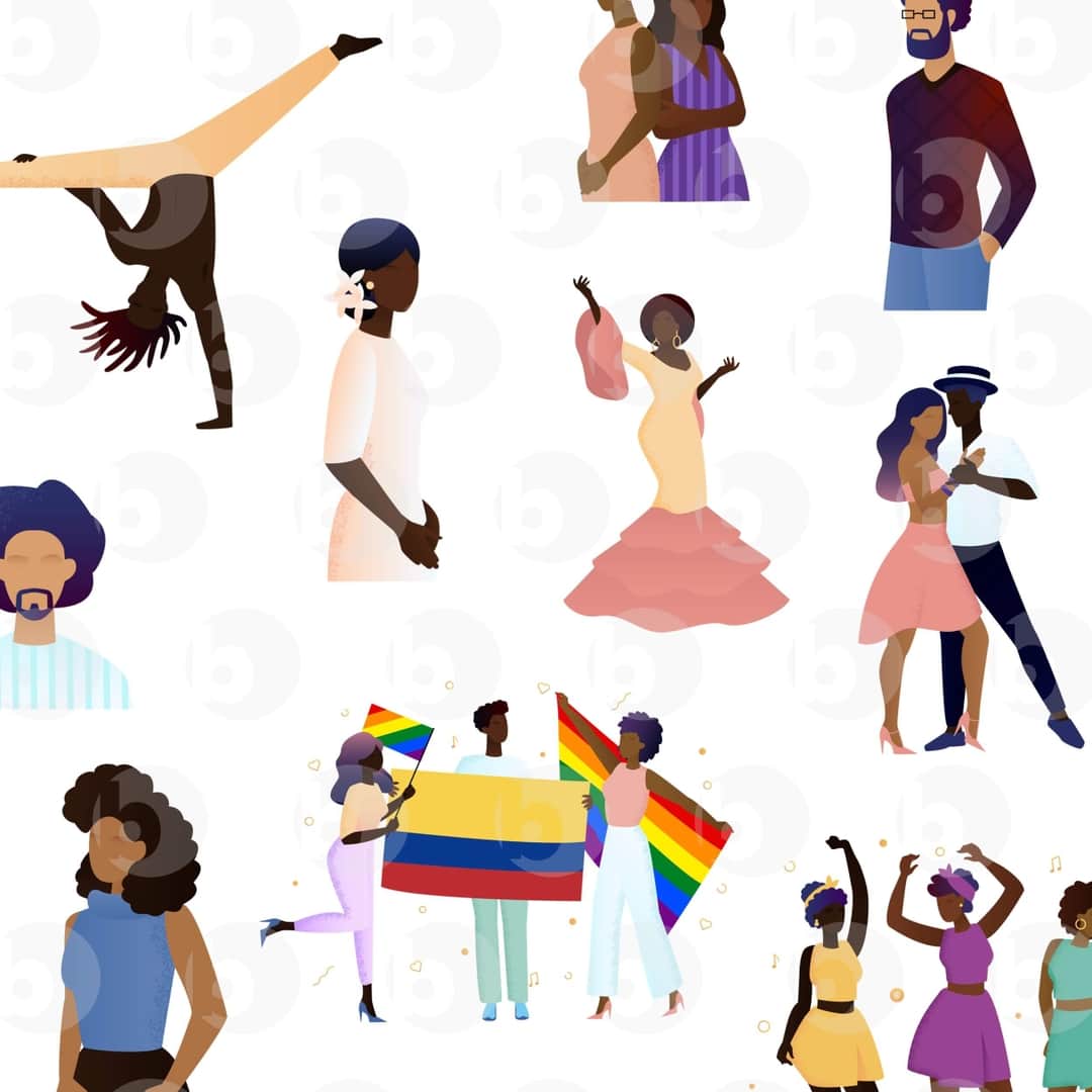 Black Illustration Packs | African American Illustrations